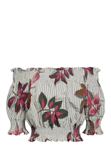 P.a.r.o.s.h Off-the-shoulder Top - Sage Green