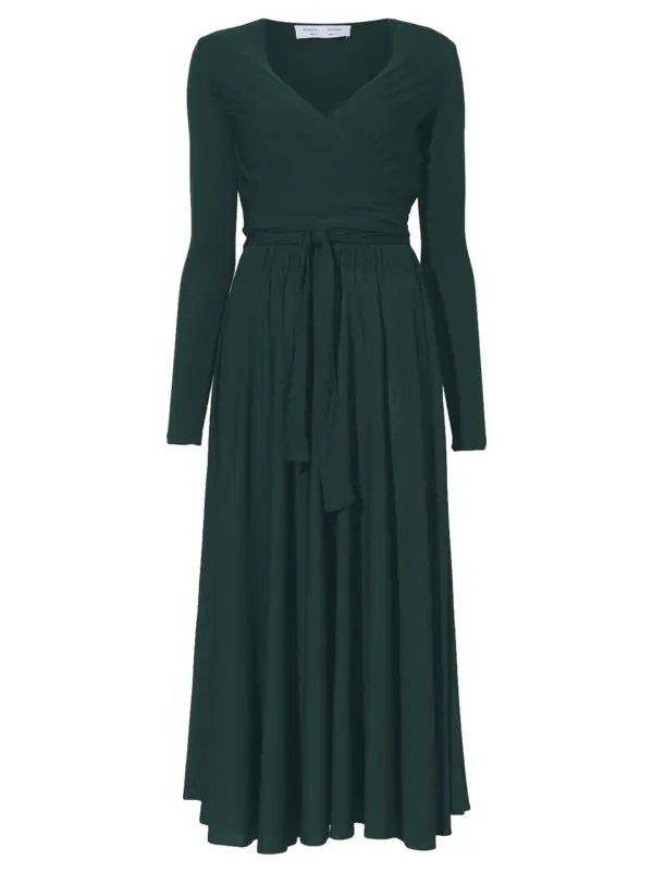 Proenza Schouler White Label Long-sleeved Wrap Dress - Green
