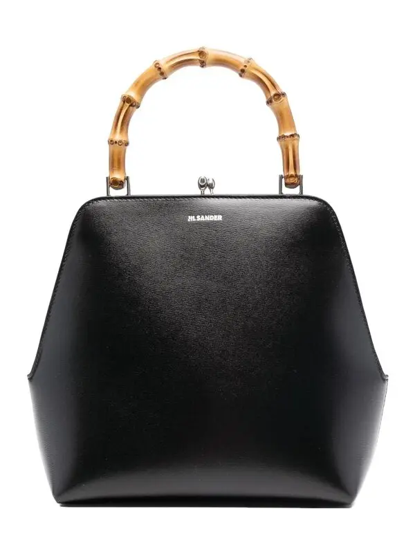 JIL SANDER Goji Bamboo Small Top Handle Bag - Black