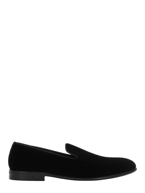 Dolce & Gabbana Velvet Loafers - Black
