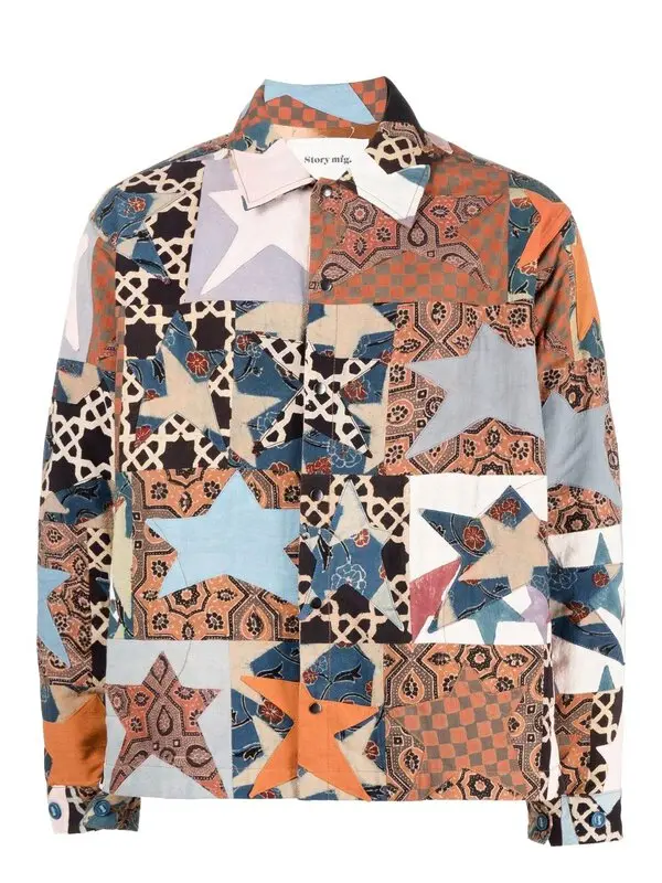 STORY MFG. Patchwork-design Shirt Jacket - Multicolour