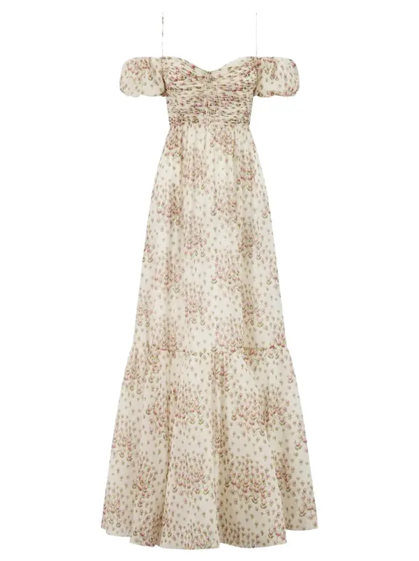 Giambattista Valli Floral-print Maxi Dress - White