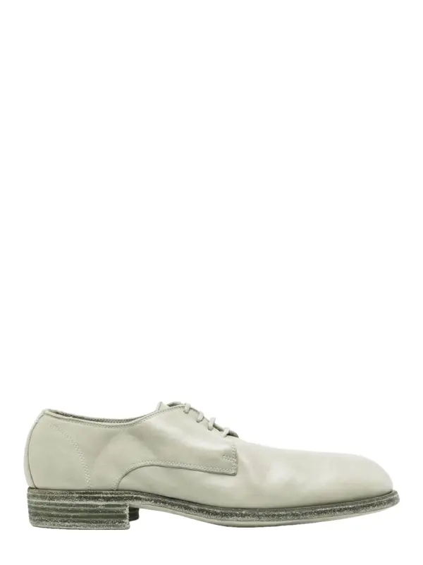 Guidi 30mm Lace-up Leather Derby Shoes - Green