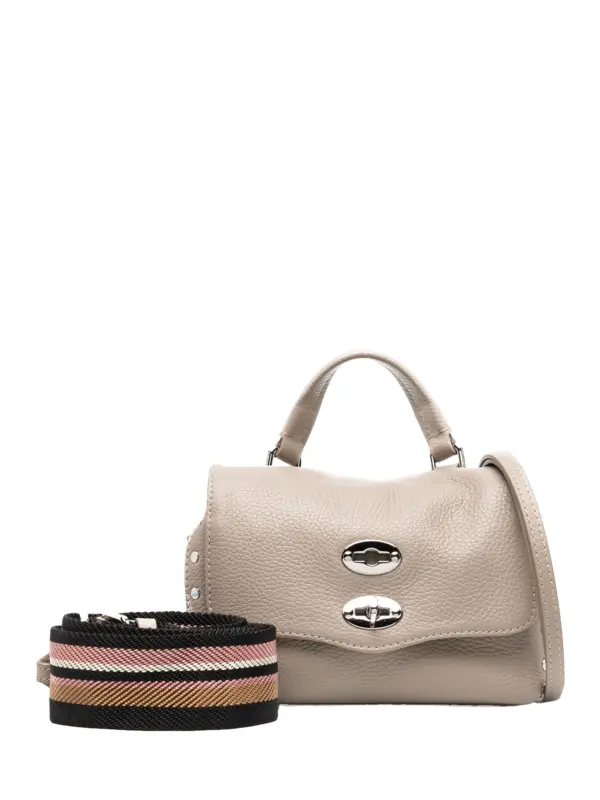 ZANELLATO Stud-detail Clutch - Brown