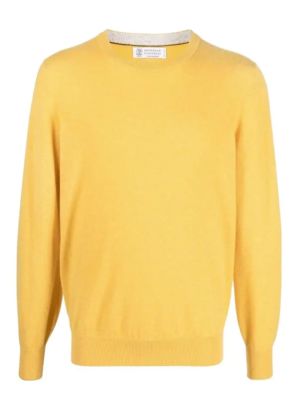 Brunello Cucinelli Cashmere Crew-neck Jumper - Yellow