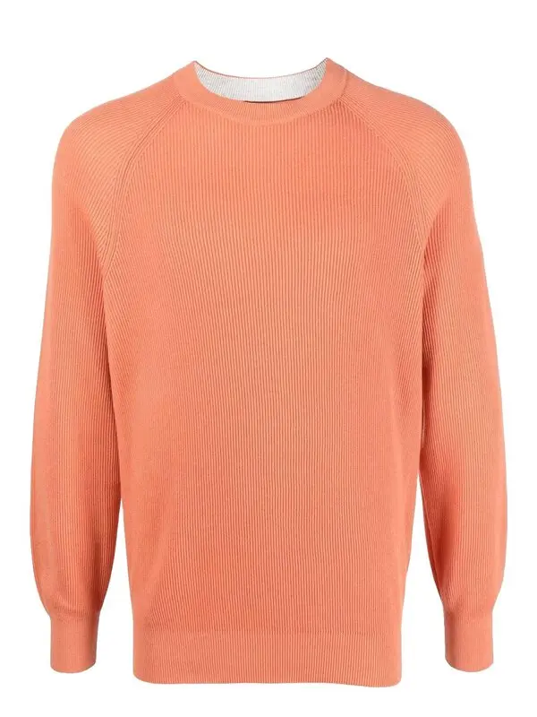 Brunello Cucinelli Long-sleeve Knitted Jumper - Orange