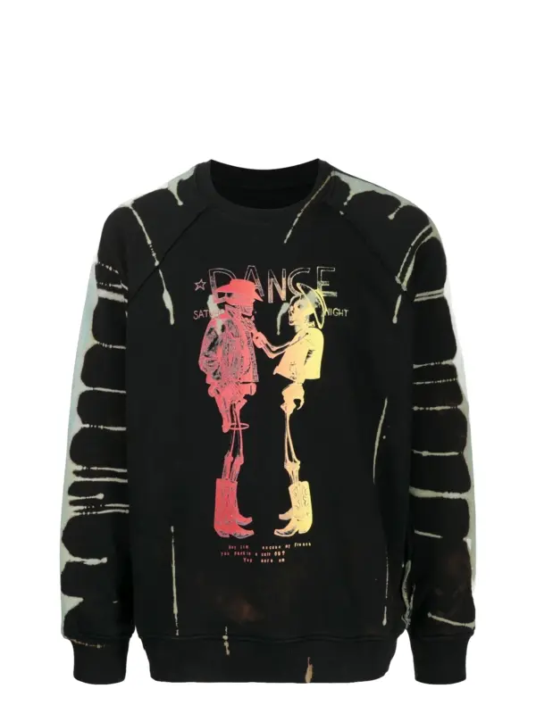 STAIN SHADE X Hiroshi Fujiwara Skeleton-print Sweatshirt - Black
