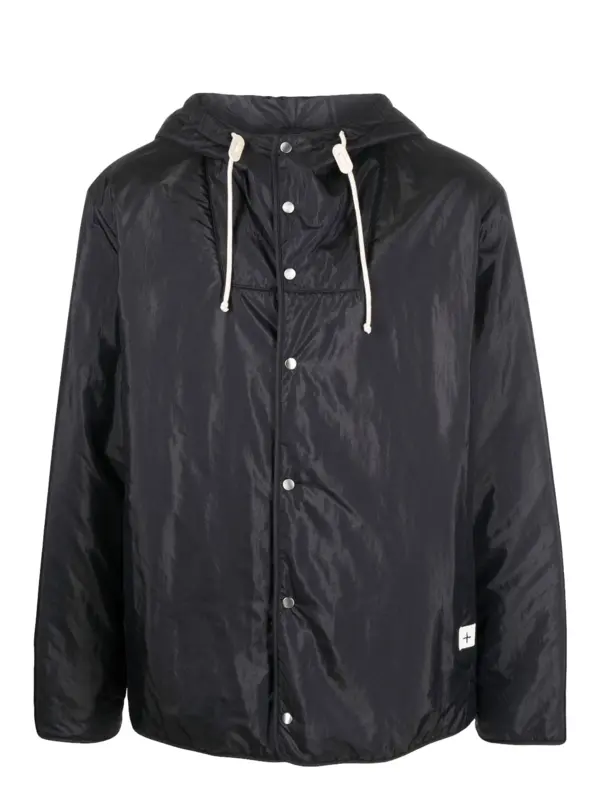 JIL SANDER Hooded Silk-blend Jacket - Blue