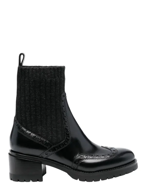 Santoni Sock-style Chelsea Boots - Black