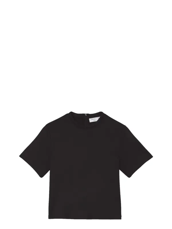 Proenza Schouler White Label Scuba Cropped Jersey T-shirt - Black