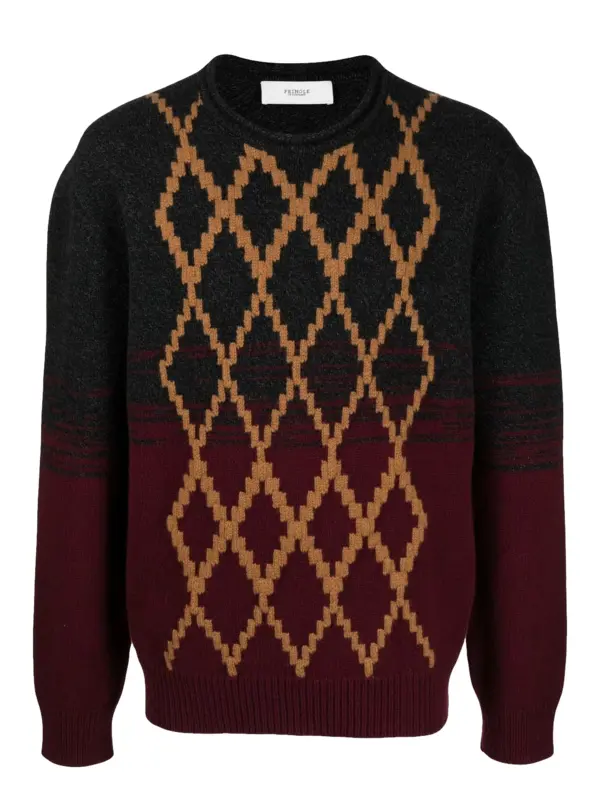 Pringle Of Scotland Argyle-pattern Wool Jumper - Green