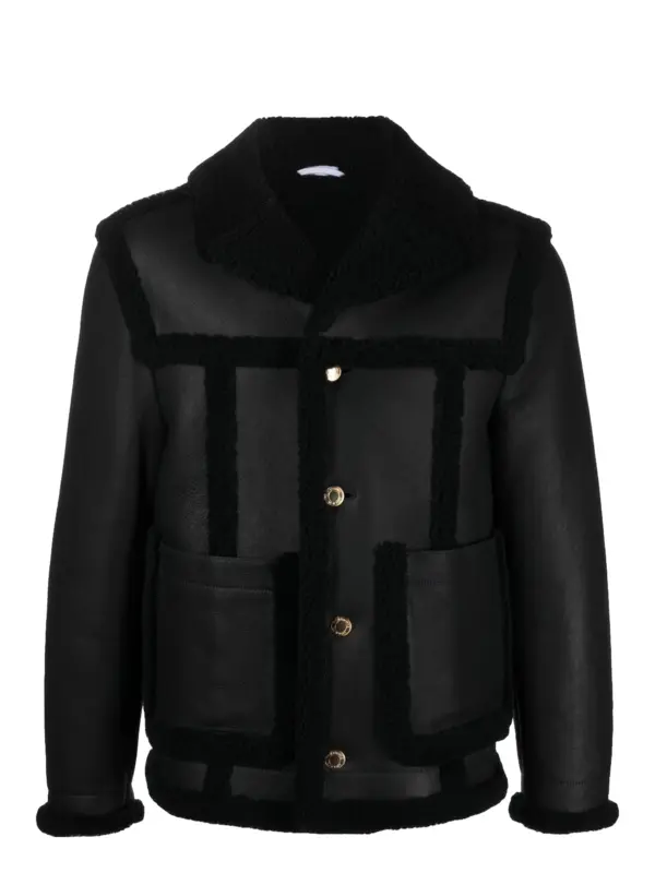 Thom Browne Shearling-trim Flight Jacket - Blue