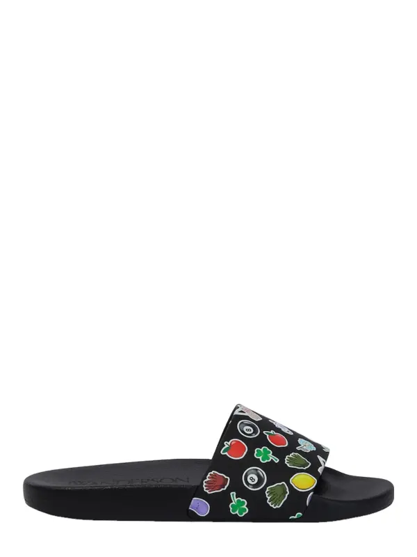 JW Anderson Printed Slides - Black