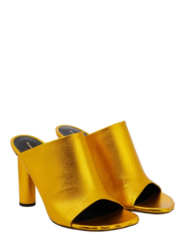 Proenza Schouler Metallic Leather Mules - Gold