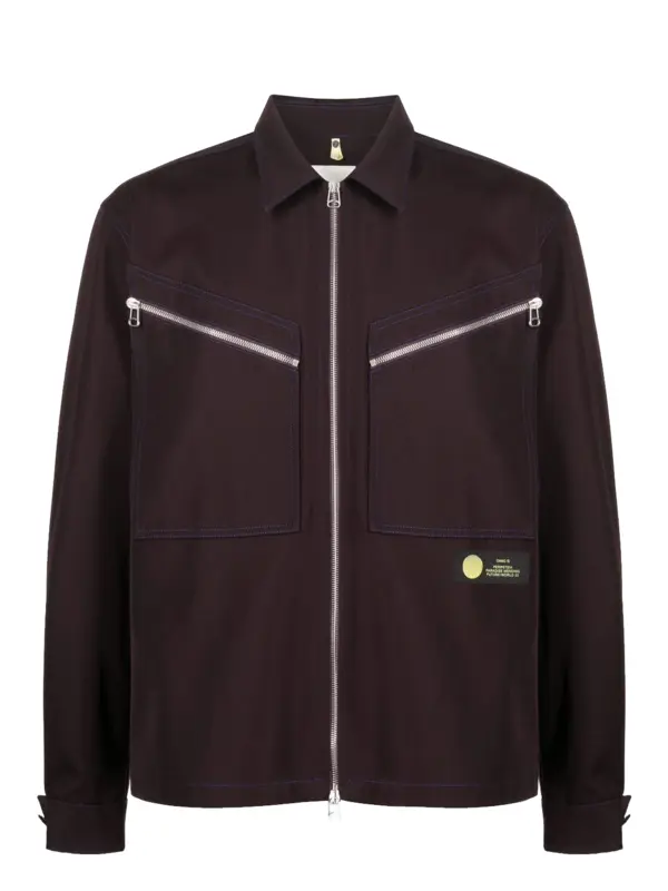 OAMC Zip-up Wool-blend Shirt Jacket - Brown