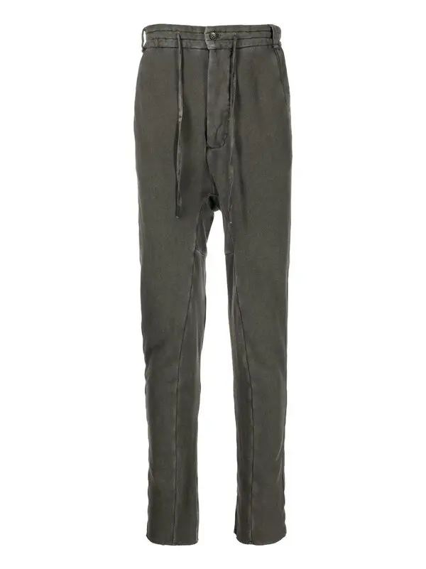 Masnada Drawstring-waist Drop-crotch Trousers - Grey