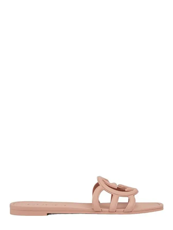 Gucci Interlocking G Rubber Slide Sandal - Brown