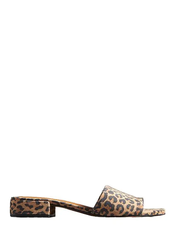 Maeve Coralie Mule Slide Sandals - Brown Pattern
