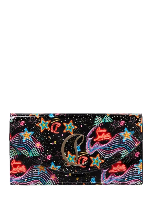 CHRISTIAN LOUBOUTIN Loubi54 Patent Leather Clutch - Black