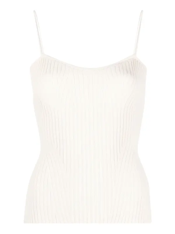 Khaite The Ziggy Knitted Top - White