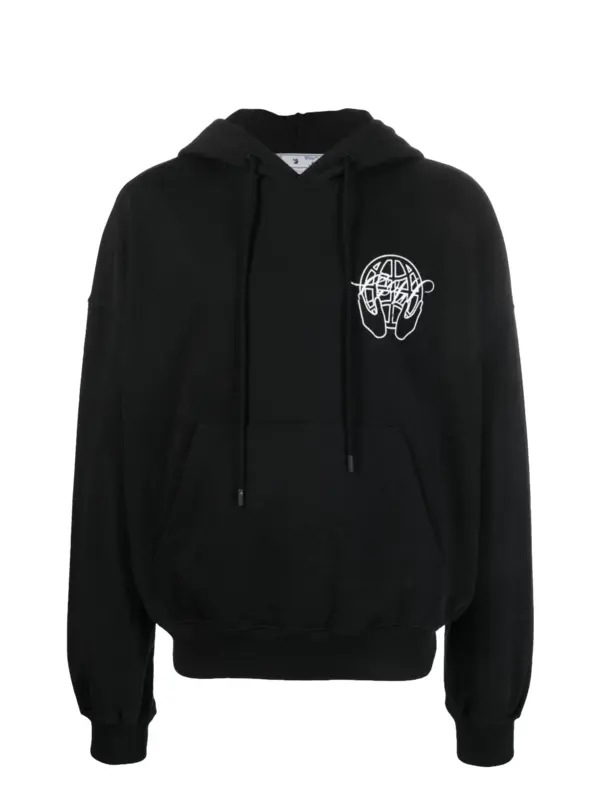 Off-White Arrows Long-sleeve Hoodie - Black