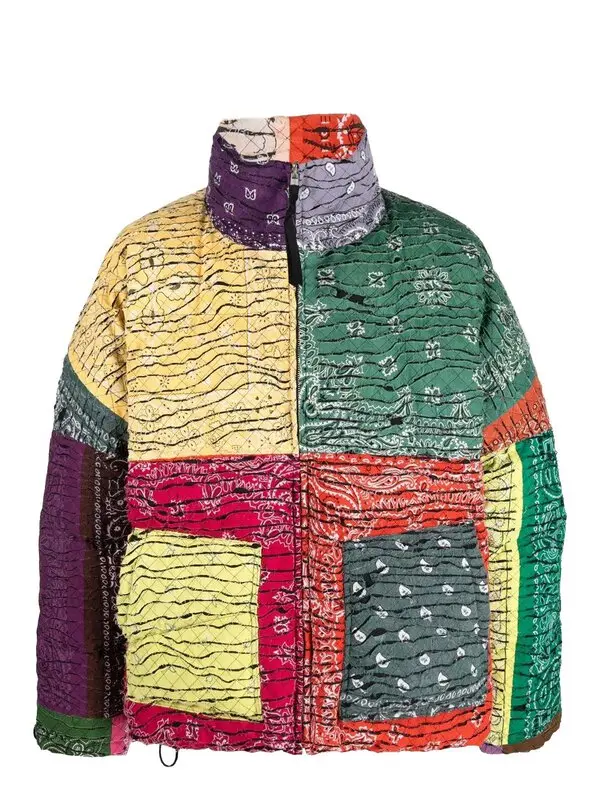 CHILDREN OF THE DISCORDANCE Patchwork Bandana-print Jacket - Green
