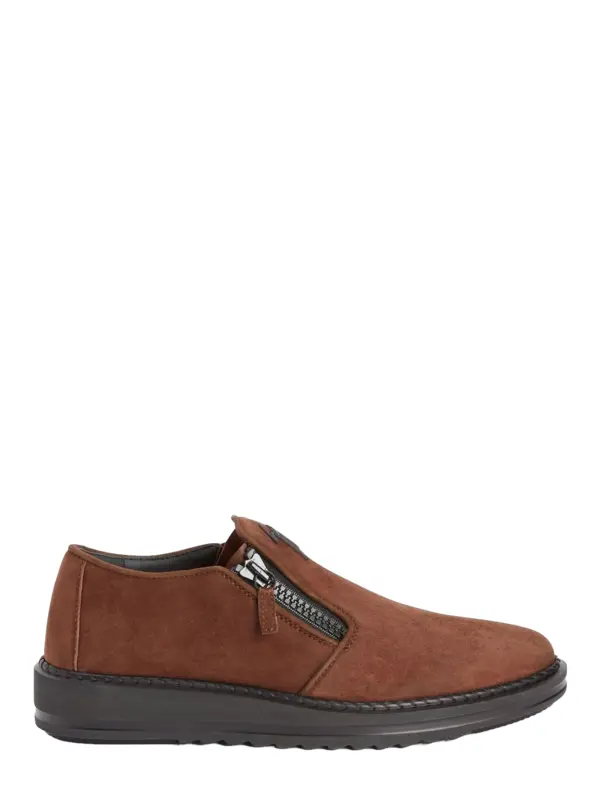 GIUSEPPE ZANOTTI Cooper Logo-plaque Loafers - Brown