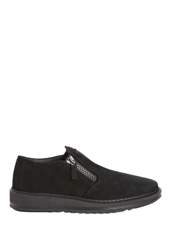GIUSEPPE ZANOTTI Cooper Logo-plaque Loafers - Black