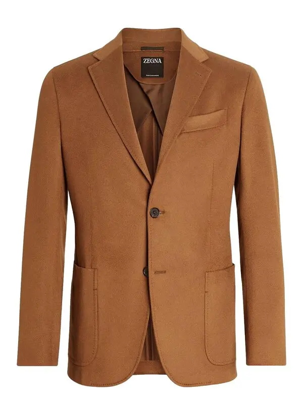 Zegna Oasi Single-breasted Cashmere Blazer - Brown