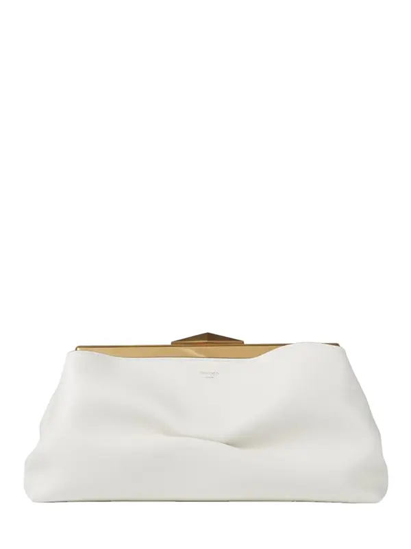 JIMMY CHOO Diamond Frame Clutch - White
