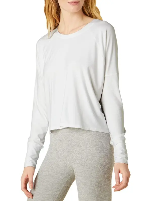 Beyond Yoga Featherweight Daydreamer Pullover - Cloud White