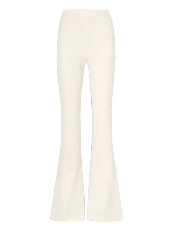 Safiyaa Halluana Stretch-crepe Flared Pants - Ecru
