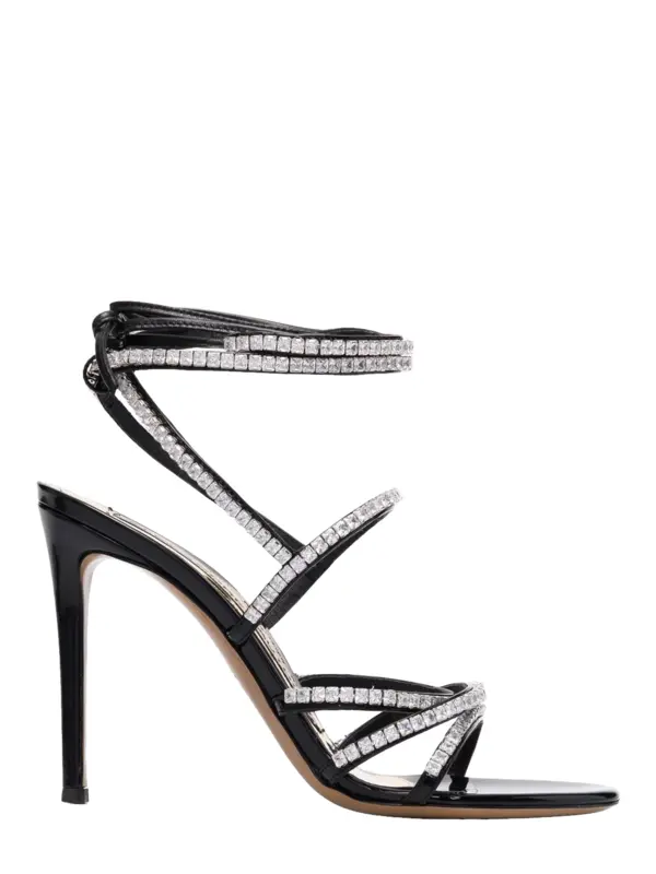 Alexandre Vauthier Crystal-embellished Strap Sandals - Black