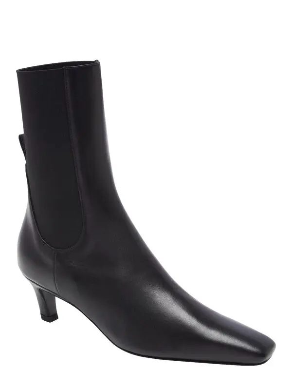 TOTÊME Mid Heel Bootie - Black