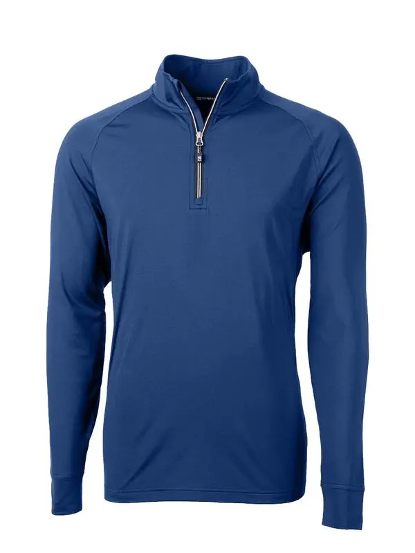 Cutter & Buck Adapt Knit Quarter Zip Pullover - Tour Blue