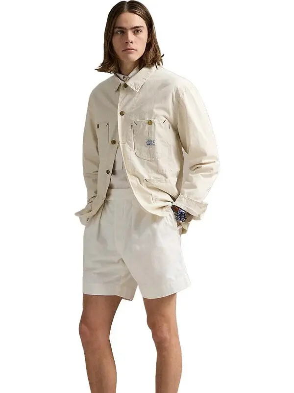 Ralph Lauren 7-inch Relaxed Fit Pleated Twill Short - Deckwash White