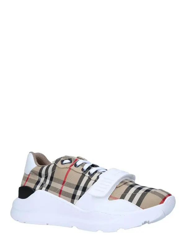 Burberry Check Regis Sneakers - Beige