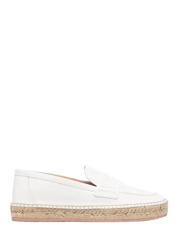 GIANVITO ROSSI Woven Raffia Espadrilles - White