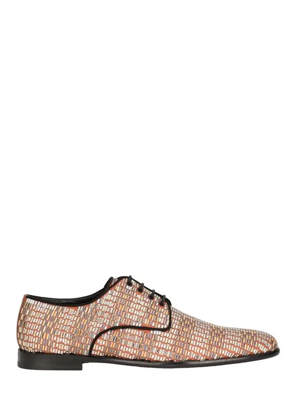 Dolce & Gabbana Rhinestone-embellished Derby Shoes - Orange