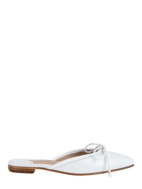Manolo Blahnik Ballerimu 10 Slides - White