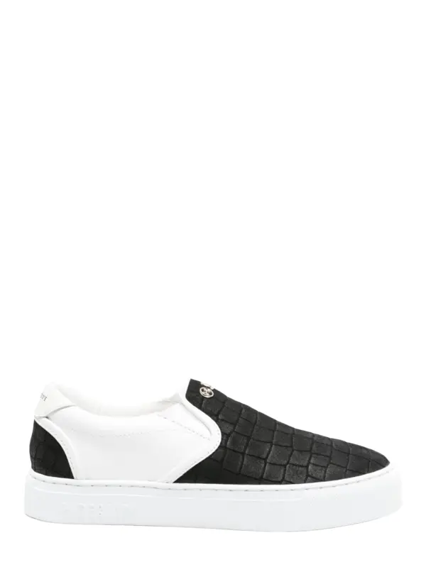 HIDE&JACK Fuji Croco Slip-on Sneakers - Black