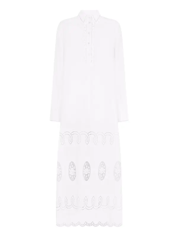Dolce & Gabbana Embroidered Long Kaftan - White