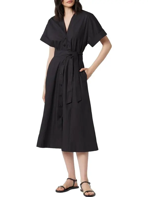 Equipment Calyer Cotton Shirt Dress - True Black