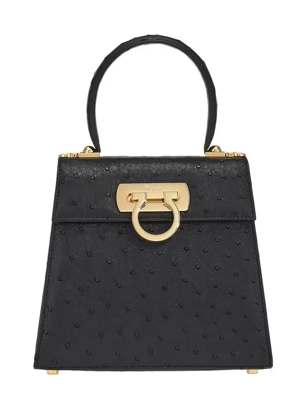 FERRAGAMO Iconic Top Handle Bag - Black