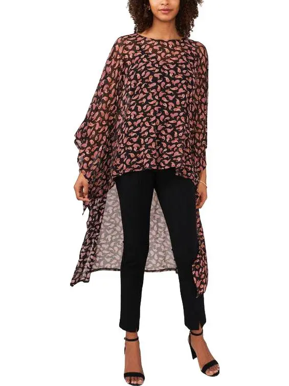 Chaus Paisley High-low Top - Black