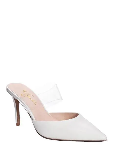 42 GOLD Ronnie Pointed Toe Mule - White