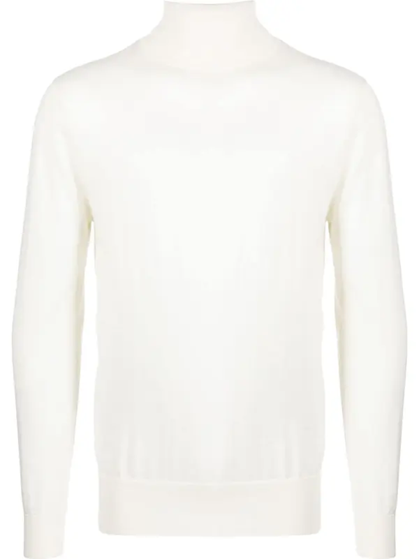 N.peal Roll Neck Cashmere Sweatshirt - White
