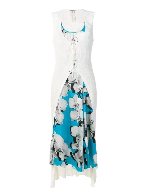 Roberto Cavalli Hybrid Cardigan Dress - Blue