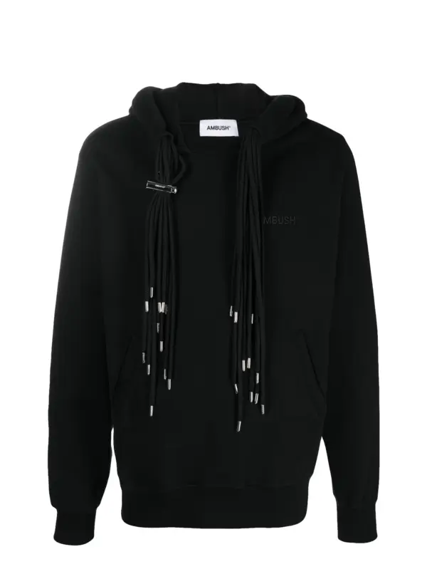 AMBUSH Drawstring Cotton Hoodie - Black