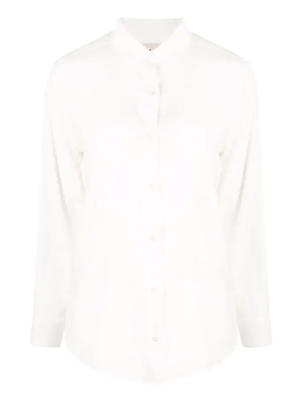PAULA Long-sleeve Silk Shirt - Neutrals